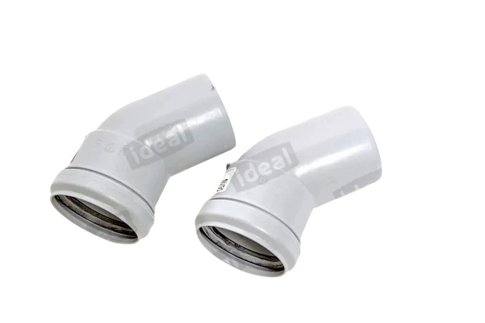 Ideal Flue Elbow 45 Degree (Pair) 60mm Dia (Twin Pipe) 175761 – GasPart ...
