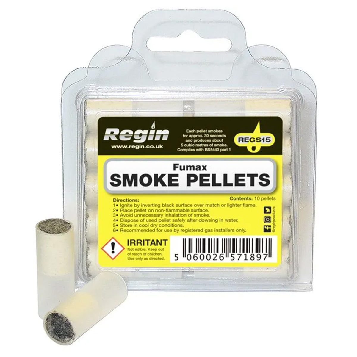 Regin Fumax Smoke Pellets (pack of 10) REGS15 – GasPart.co.uk